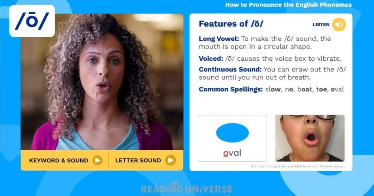 Reading Universe | How to Pronounce the /ō/ Sound