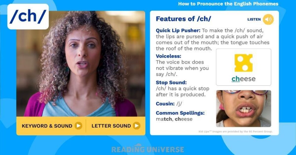 Reading Universe | How to Pronounce the /ch/ Sound