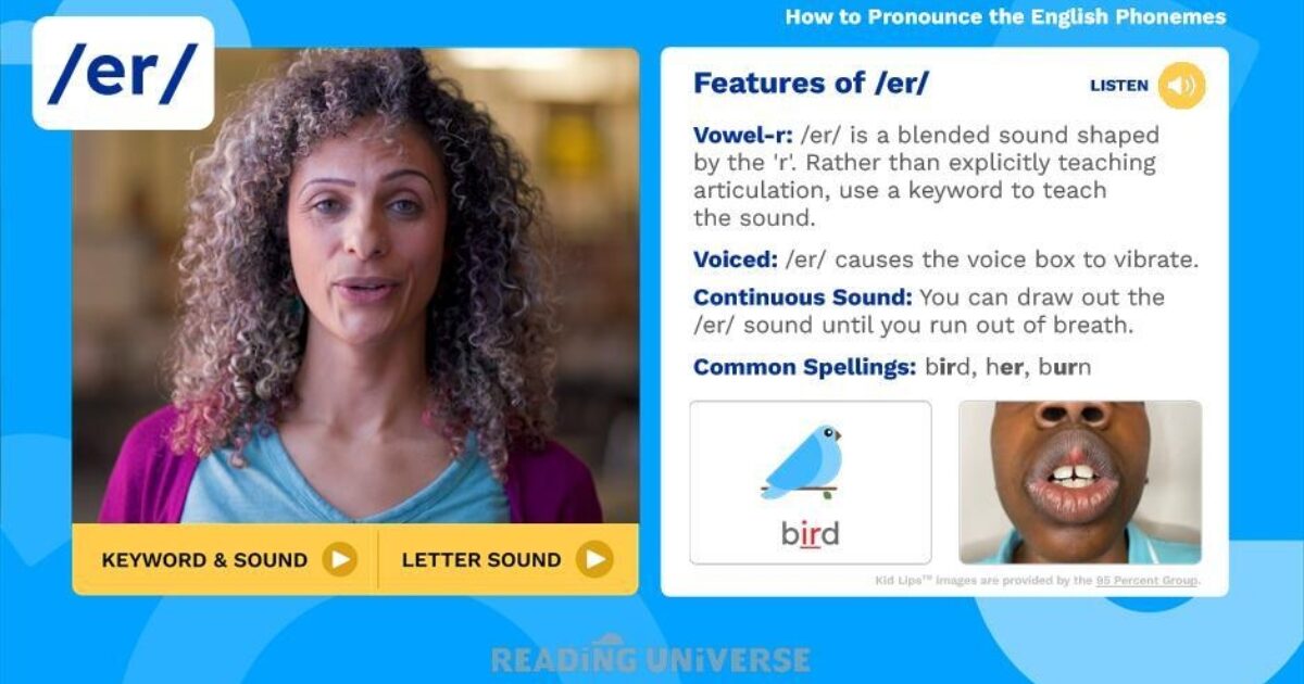 Reading Universe | How to Pronounce the /er/ Sound