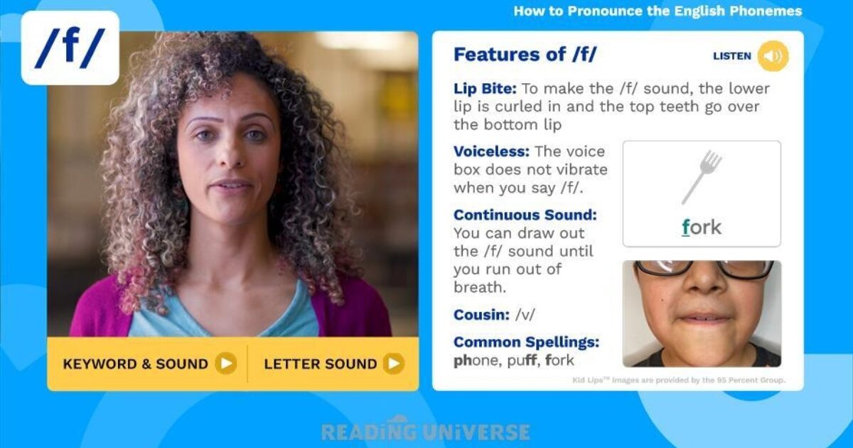 Reading Universe | How to Pronounce the /f/ Sound