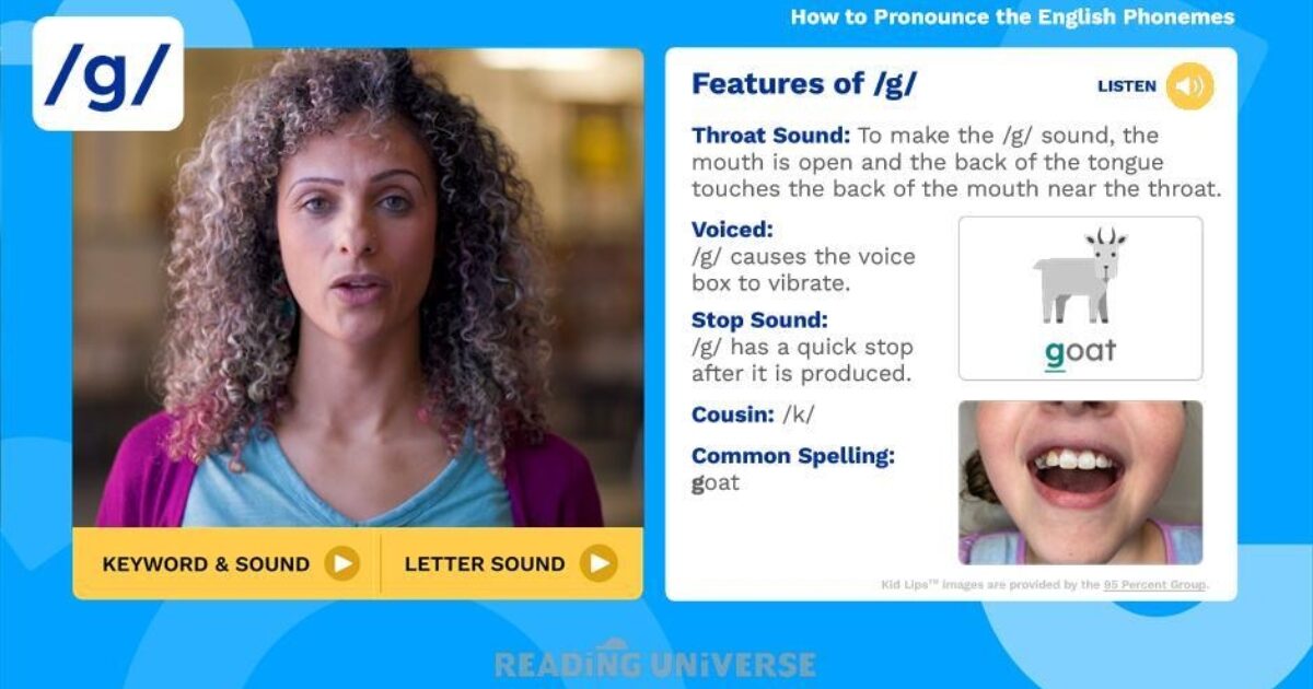 Reading Universe | How to Pronounce the /g/ Sound