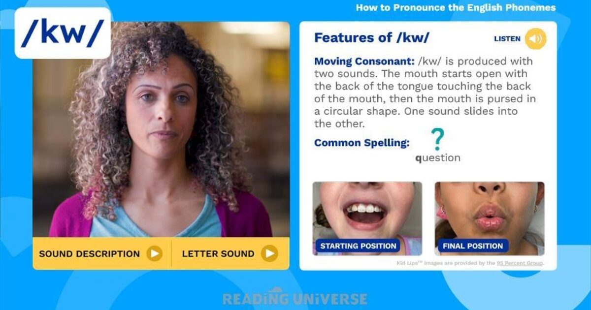 Reading Universe | How to Pronounce the /kw/ Sound