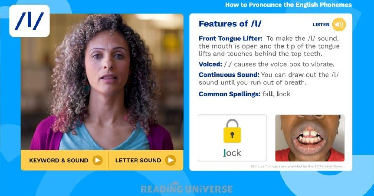 Reading Universe | How to Pronounce the /l/ Sound