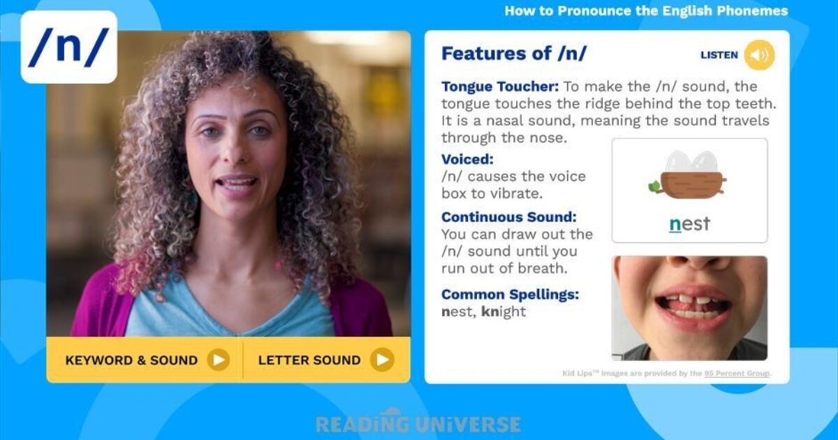 Reading Universe | How to Pronounce the /n/ Sound