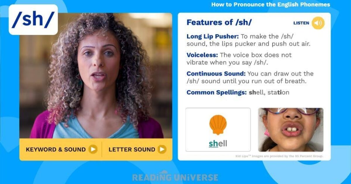 Reading Universe | How to Pronounce the /sh/ Sound