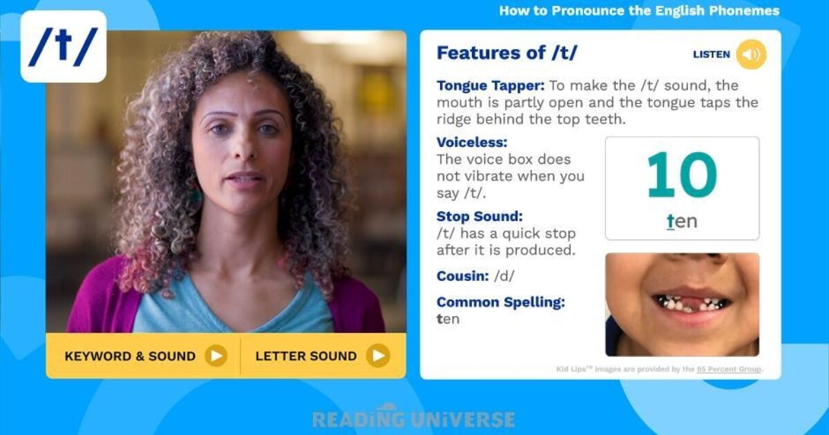 Reading Universe | How to Pronounce the /t/ Sound