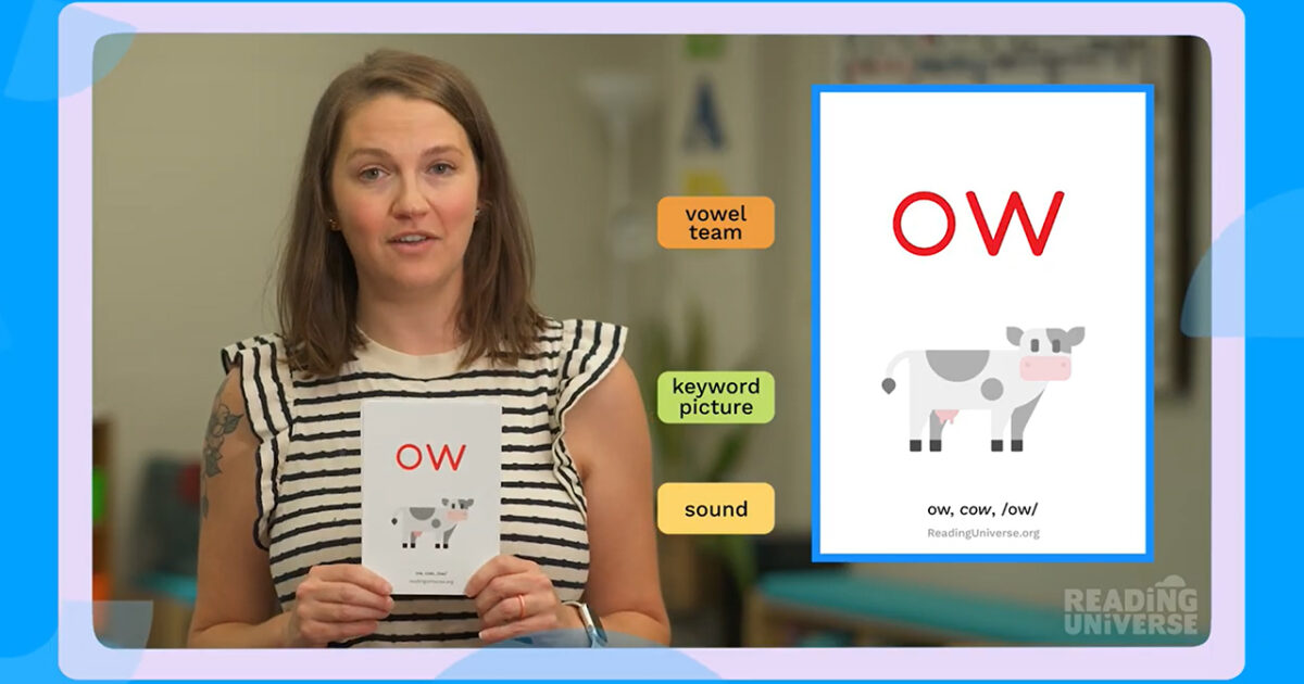 Reading Universe | Flash Card Demo: Vowel Teams 'ou' and 'ow'