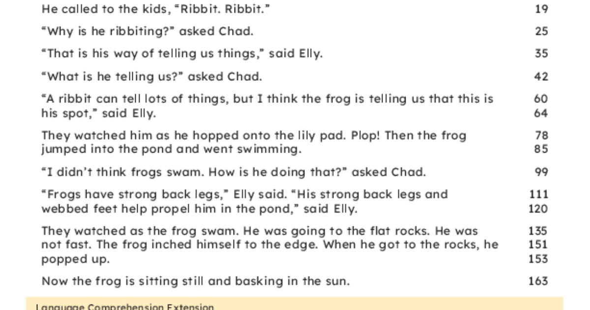 Reading Universe | Decodable — Watching the Frog