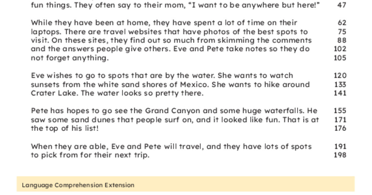 Reading Universe | Decodable — Planning a Trip