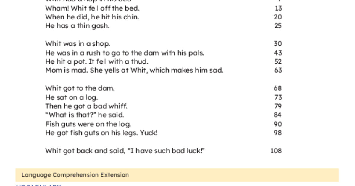 Reading Universe | Decodable — Whit’s Bad Luck Reading Universe | Decodable — Whit’s Bad Luck