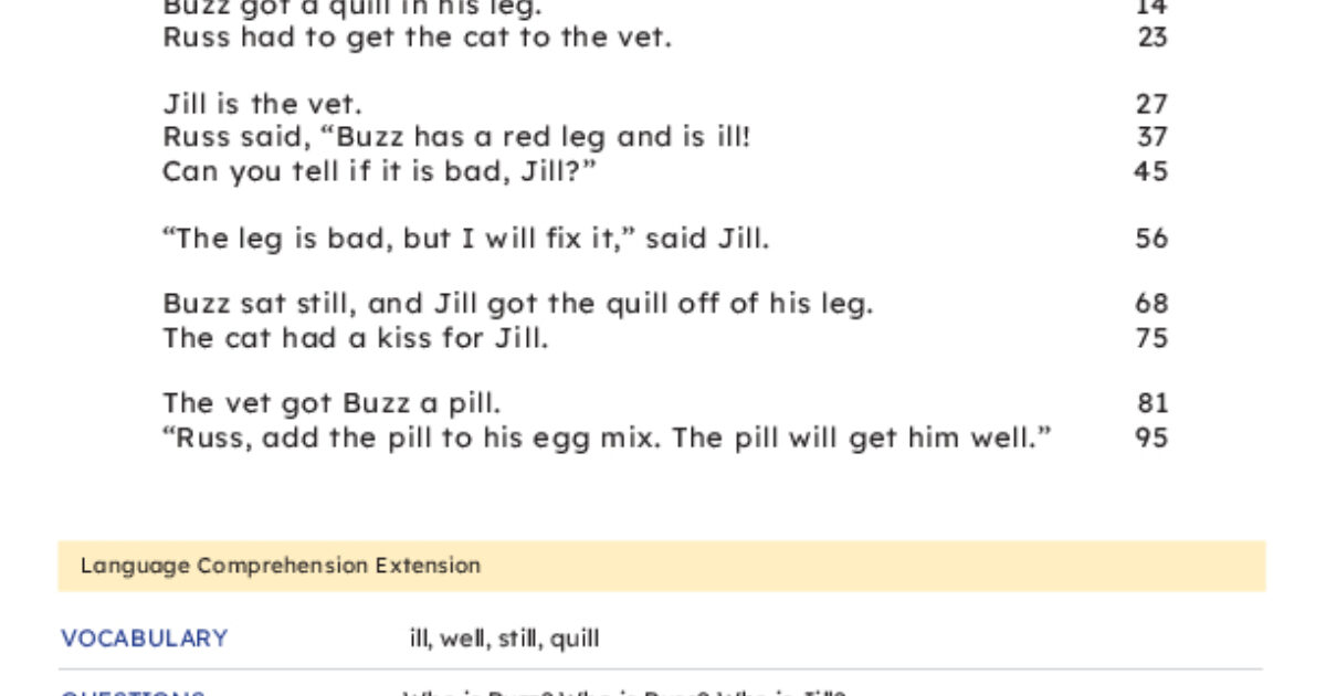 Reading Universe | Decodable — Buzz and the Quill