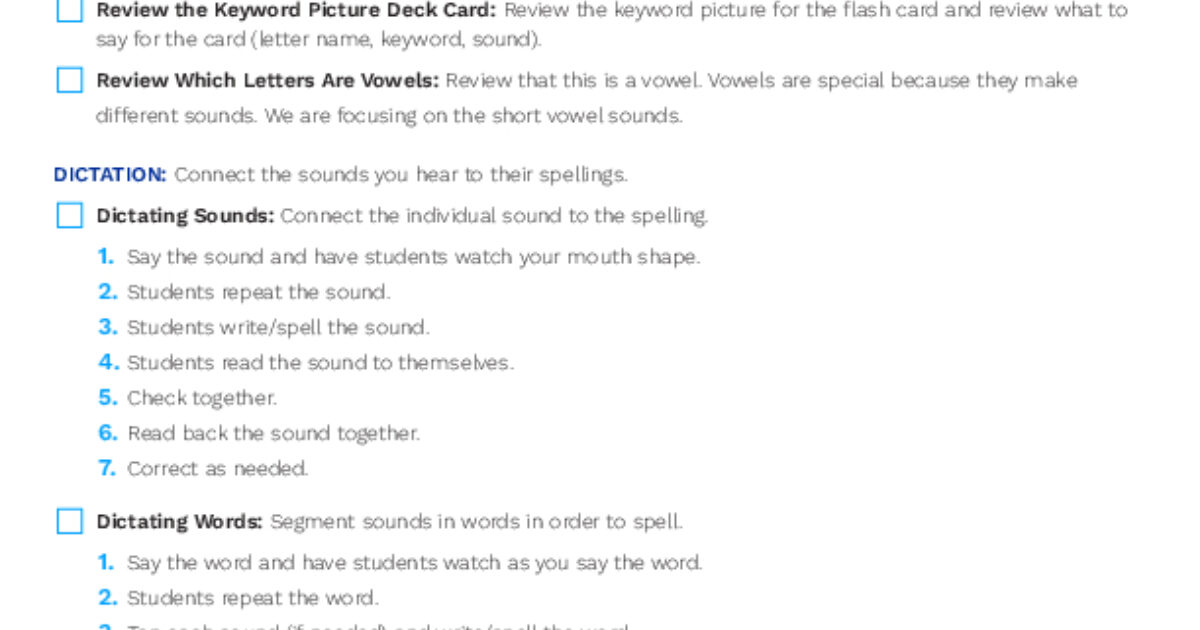 Reading Universe | Lesson Checklist for Focusing on a Specific Short…
