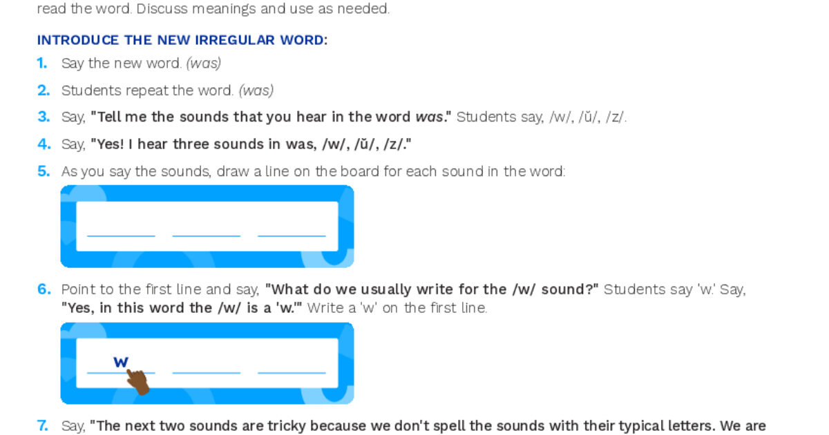 Reading Universe | Lesson Plan for Irregularly Spelled Words