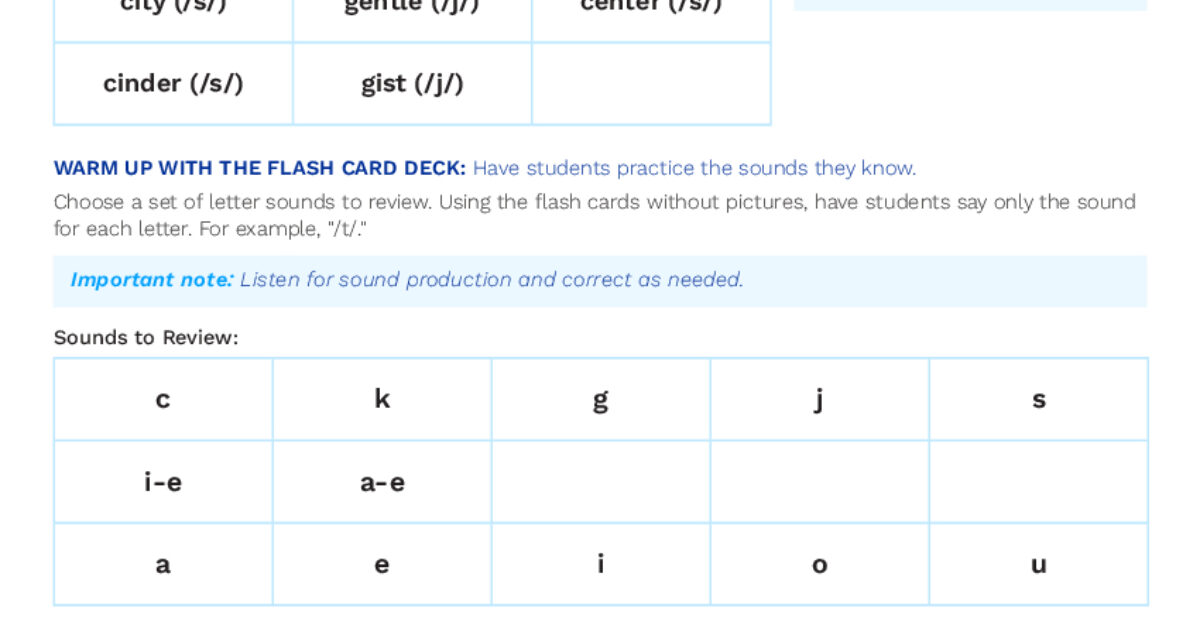 Reading Universe | Lesson Plan for Soft 'g' ('-ge')
