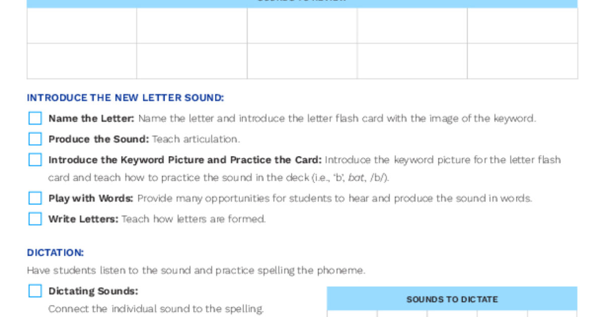 Reading Universe | Lesson Plan Template for Introducing a Letter