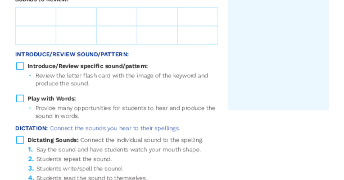 Reading Universe | Lesson Plan Template for Short Vowels