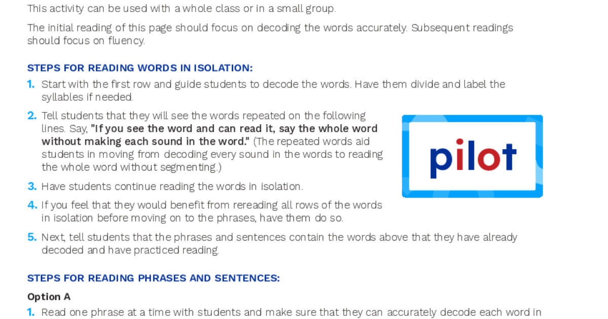 Reading Universe | Multisyllabic Words with V/CV Pattern: Student…