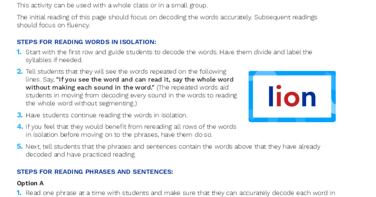 Reading Universe | Multisyllabic Words with the VV Pattern: Student…