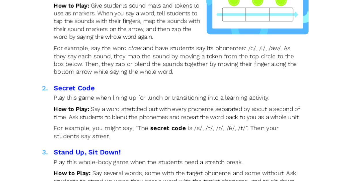 Reading Universe | Phoneme Awareness Word Games to Play with Students