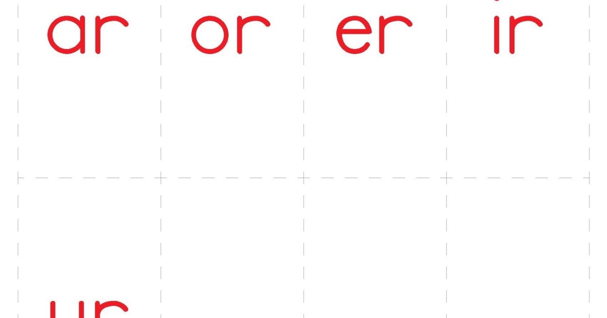 Reading Universe | R-Controlled Vowel Flash Cards without Pictures