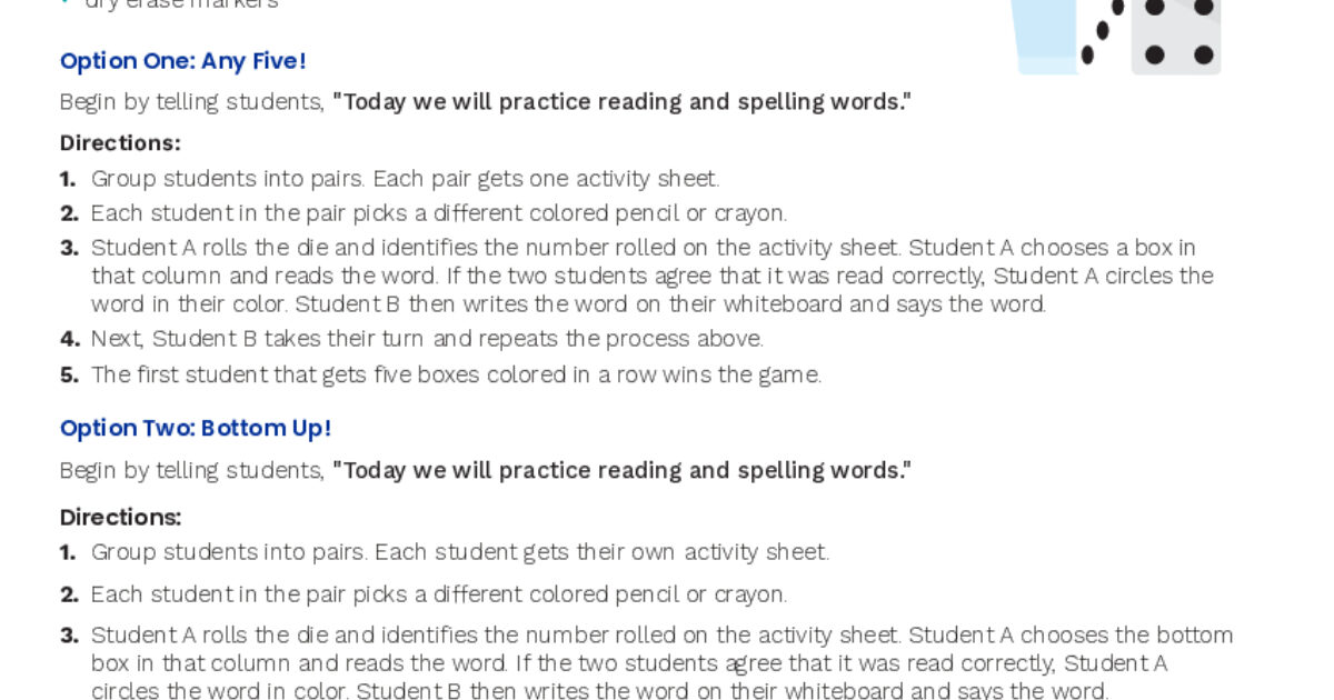 Reading Universe | Roll and Read: VCCV Pattern in Multisyllabic Words…