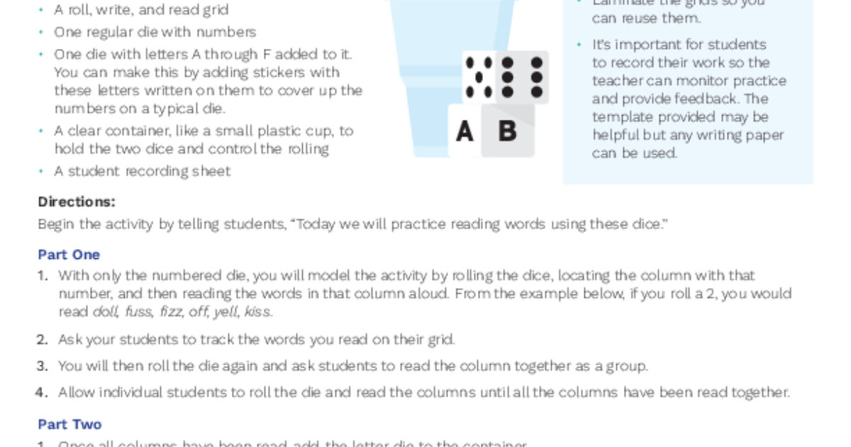Reading Universe | Roll, Write, and Read with Double Consonant…
