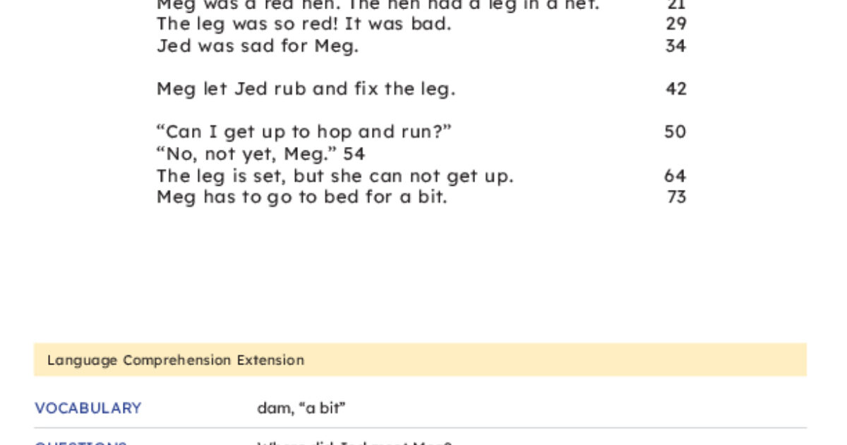 Reading Universe | Decodable — The Red Hen