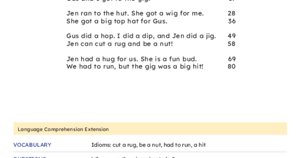 Reading Universe | Decodable — The Fun Gig