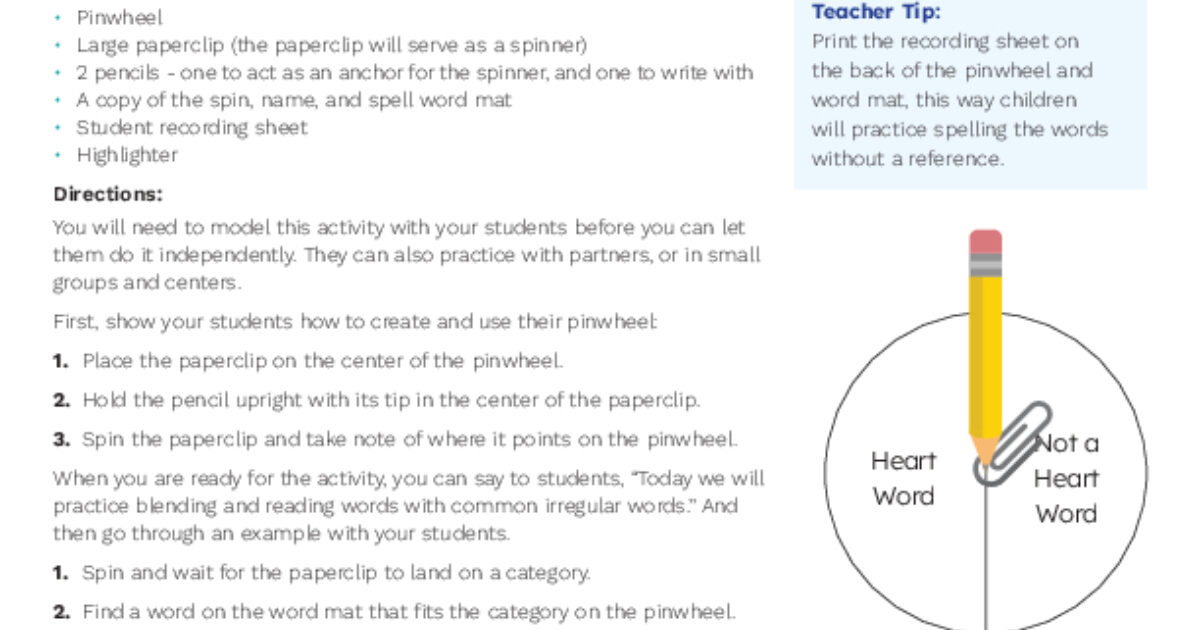 Reading Universe | Spin, Name, and Spell with Common Irregular Words