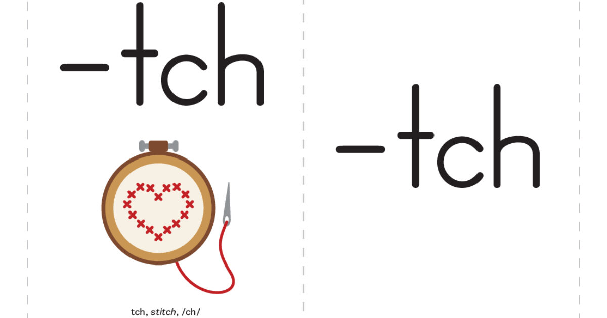 Reading Universe | -tch Flash Cards With and Without Picture