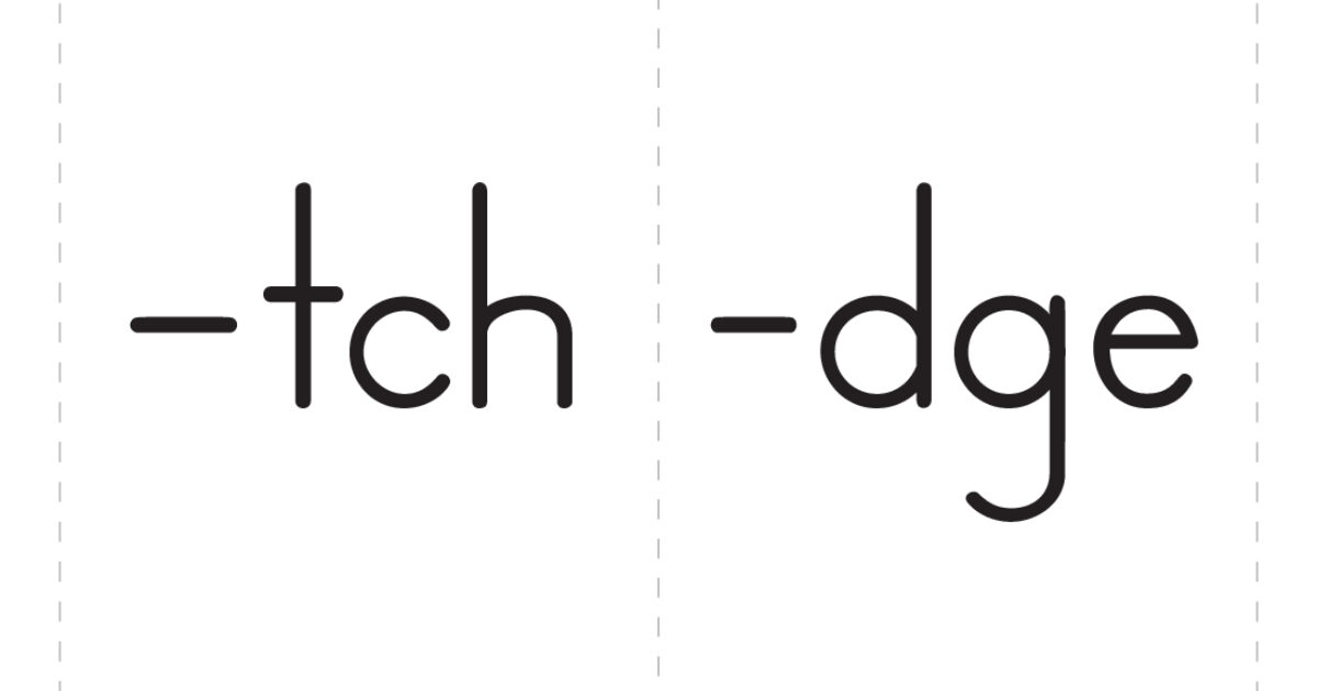 Reading Universe | Trigraphs Flash Cards without Pictures