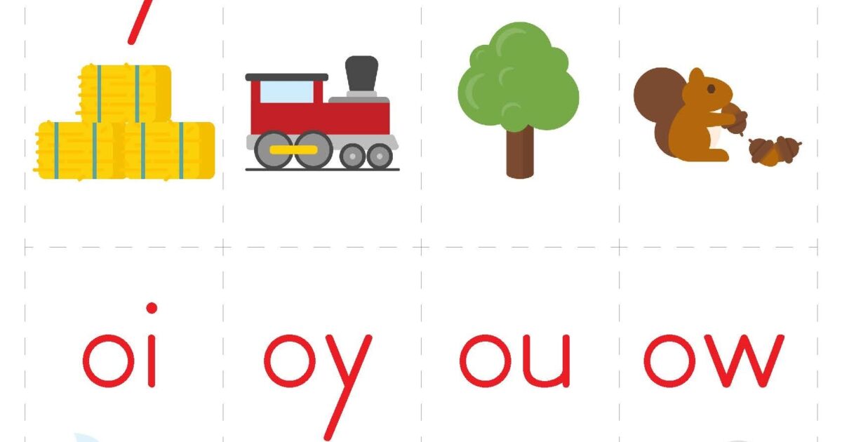 Reading Universe | Vowel Team and Diphthong Flash Cards with Pictures